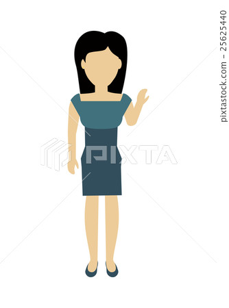 Woman Character Template Vector Illustration. - Stock Illustration ...