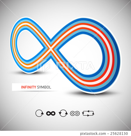 Infinity Symbol Perspective 3D Illustration - Stock Illustration ...