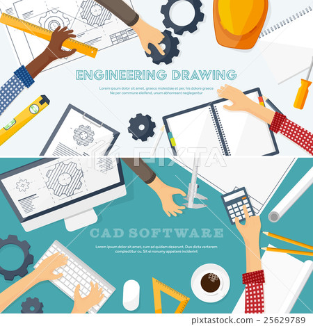 Vector illustration. Engineering and architecture - Stock Illustration ...