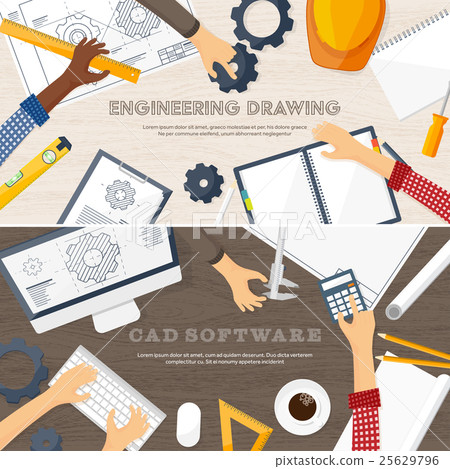 Vector illustration. Engineering and architecture - Stock Illustration ...