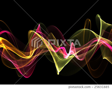 abstract colorful twisted net web waves - Stock Illustration [25631885 ...