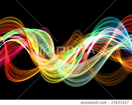 abstract colorful twisted net web waves - Stock Illustration [25631927 ...