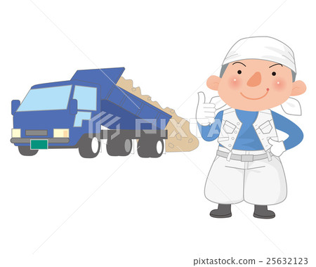 Civil engineering, truck drivers and heavy duty... - Stock Illustration ...