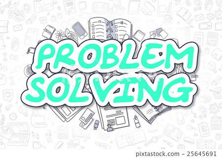 Problem Solving - Doodle Green Text. Business-插圖素材 [25645691] - PIXTA圖庫