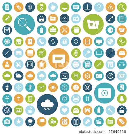Flat design icons for user interface - Stock Illustration [25649336 ...