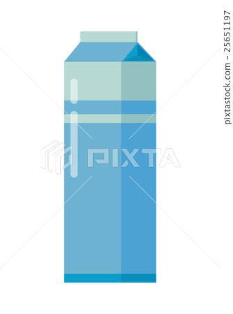 Milk Blue Carton Package Isolated - Stock Illustration [25651197] - PIXTA