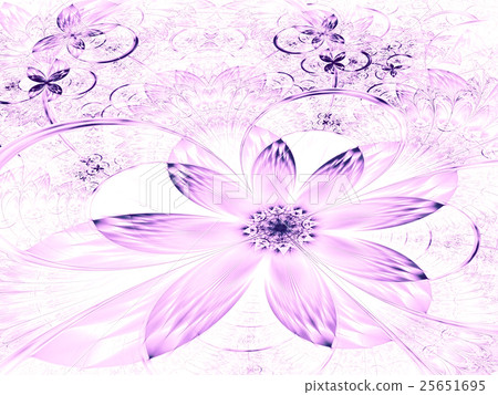 Abstract fractal flower - digitally generated - Stock Illustration ...