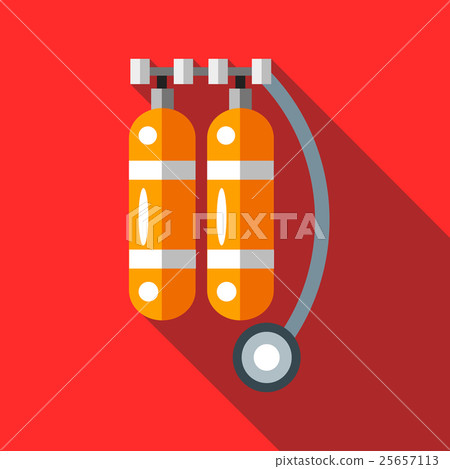 Aqualung icon in flat style - Stock Illustration [25657113] - PIXTA