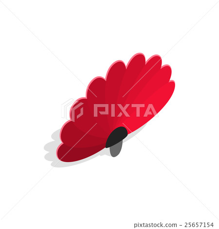 Red fan icon in isometric 3d style - Stock Illustration [25657154] - PIXTA