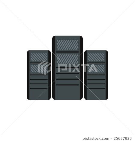 Computer system units icon, flat style - Stock Illustration [25657923 ...