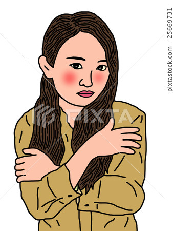 Women of alert pose - Stock Illustration [25669731] - PIXTA