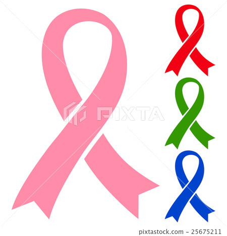 Pink, red, green and blue ribbons - Stock Illustration [25675211] - PIXTA