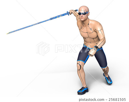 Cyborg Swordsman - Stock Illustration [25681505] - PIXTA