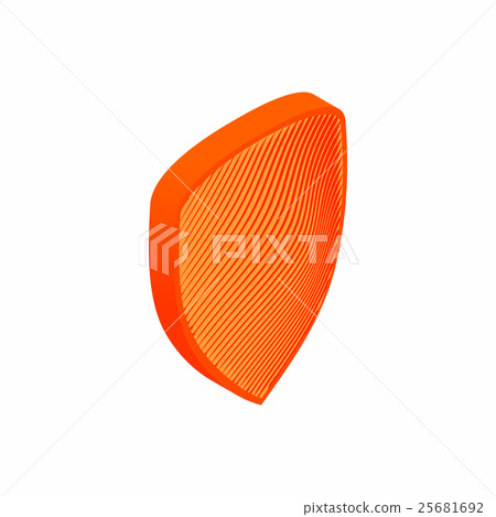 Striped shield icon, isometric 3d style - Stock Illustration [25681692 ...