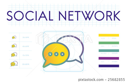 Social Network Connection Discussion Concept - Stock Illustration ...
