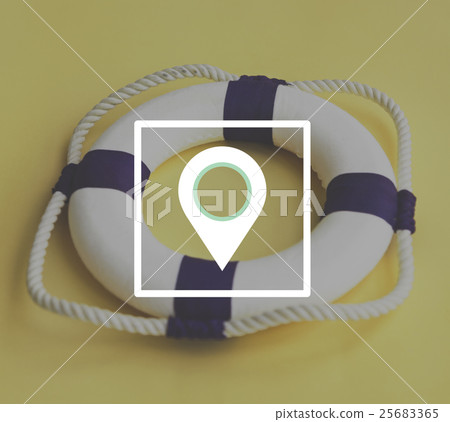 Stock Photo: Distance Marker Positioning Navigation Icon Concept ...