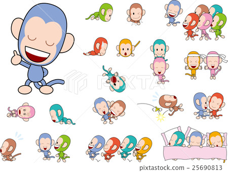 Cute monkey - Stock Illustration [25690813] - PIXTA