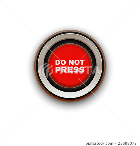 Industrial Red Button. Do not press. Vector - Stock Illustration ...