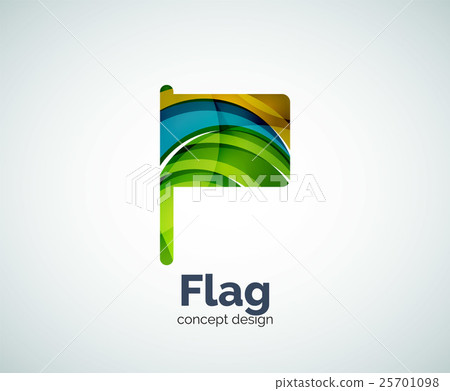 Vector flag logo template - Stock Illustration [25701098] - PIXTA