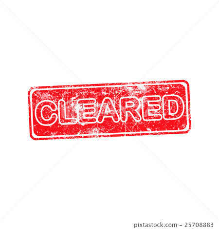 cleared red grunge rubber stamp vector - Stock Illustration [25708883 ...