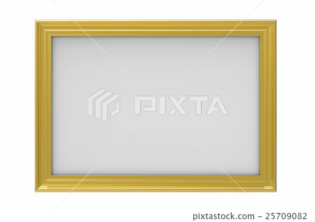 Gold plated rectangular picture frame - Stock Illustration [25709082 ...