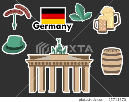 German stickers, Patches elements Germany. Vector - Stock Illustration ...