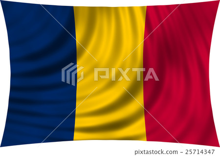 Flag of Chad waving isolated on white - Stock Illustration [25714347 ...
