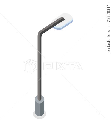 Street Light Illustration in Isometric Projection. - Stock Illustration ...