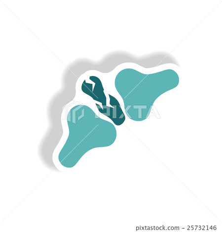 stylish icon in paper sticker style bone fracture - Stock Illustration ...