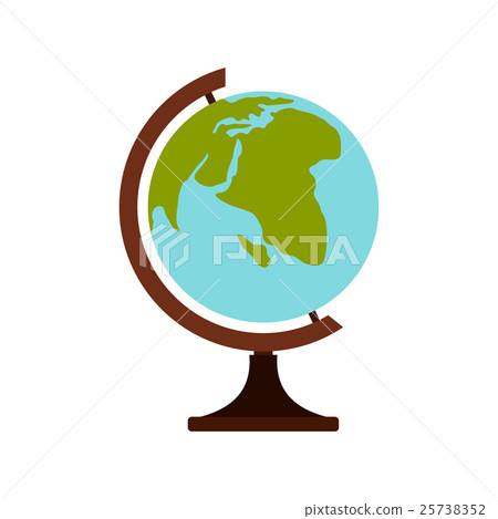 Terrestrial globe icon, flat style - Stock Illustration [25738352] - PIXTA