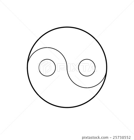 Yin Yang symbol icon, outline style - Stock Illustration [25738552] - PIXTA