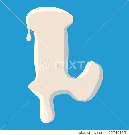 L letter isolated on baby blue background - Stock Illustration ...
