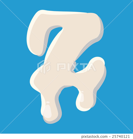 Z letter isolated on baby blue background - Stock Illustration ...
