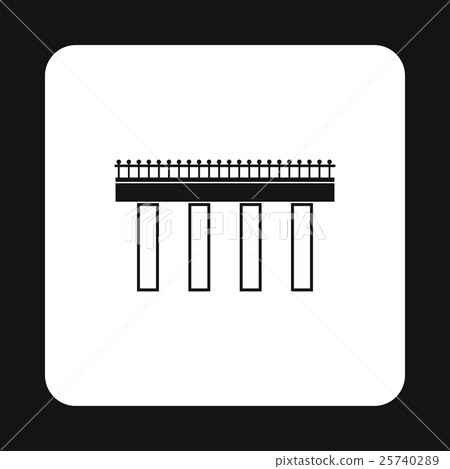Steel bridge icon, simple style - Stock Illustration [25740289] - PIXTA