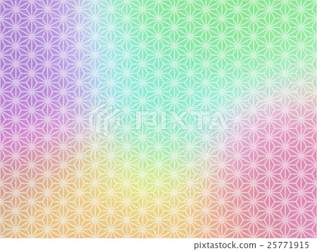 Japanese pattern hemp leaves (Asano) - Stock Illustration [25771915 ...