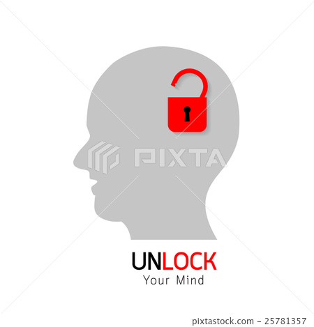 open mind, unlocked your mind concept. - Stock Illustration [25781357 ...