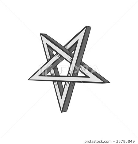 Star crossed icon, black monochrome style - Stock Illustration ...