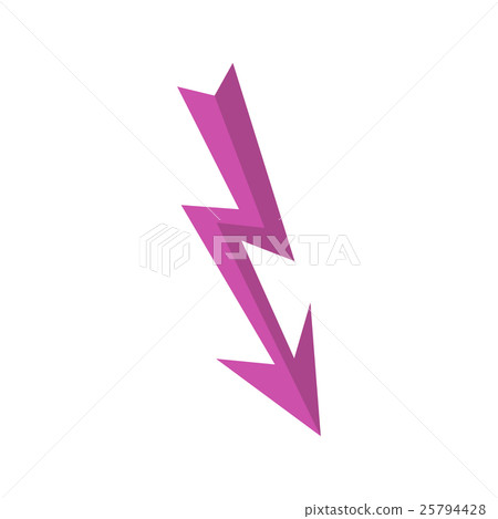 Arrow lightning icon, flat style - Stock Illustration [25794428] - PIXTA