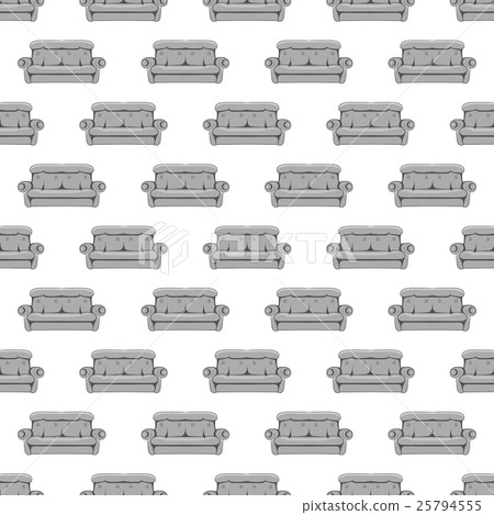 Sofa seamless pattern - Stock Illustration [25794555] - PIXTA