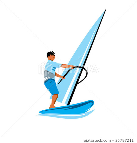 Windsurfing vector sign - Stock Illustration [25797211] - PIXTA