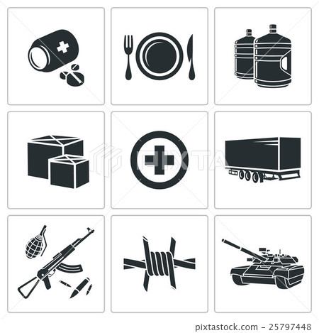 Humanitarian relief Icons set - Stock Illustration [25797448] - PIXTA