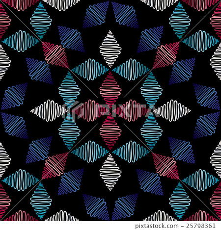 Abstract hand drawn ornament seamless pattern - Stock Illustration ...