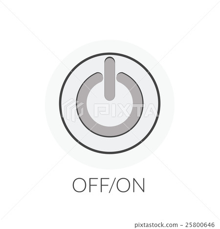 Button power concept by on off button with gray - Stock Illustration ...