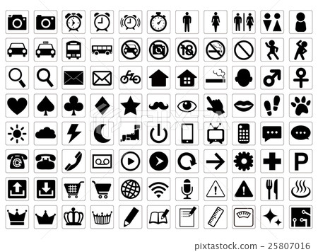 Standard icon set - Stock Illustration [25807016] - PIXTA