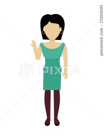 Woman Character Template Vector Illustration. - Stock Illustration ...