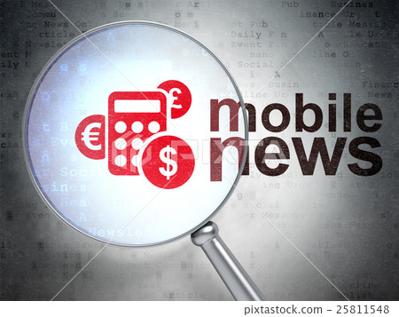 News concept: Calculator and Mobile News with - Stock Illustration ...