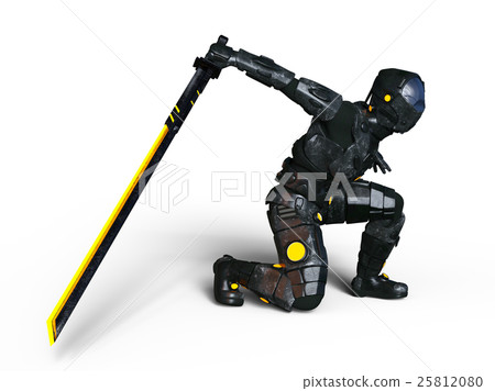 Cyborg Swordsman - Stock Illustration [25812080] - PIXTA