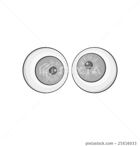 Slant eyes icon, black monochrome style - Stock Illustration [25816033 ...