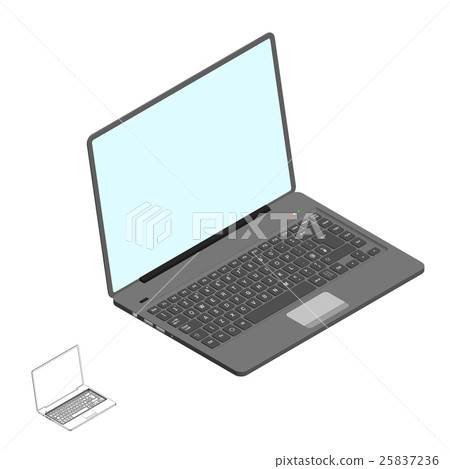 Laptop.3d Vector illustration.3d isometric style. - Stock Illustration ...