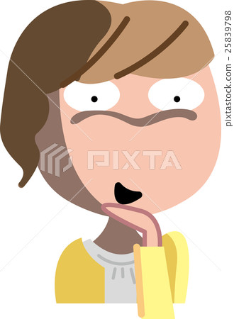 Female plotting face - Stock Illustration [25839798] - PIXTA
